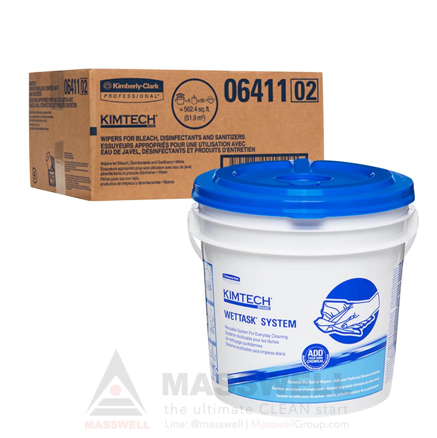 KIMTECH* WETTASK* แผ่นเช็ดทำความสะอาด Wiper for Bleach, Disinfectants ...